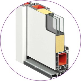 Vchodové dveře hliník a PVC bílé 110 x 210 cm 3056823