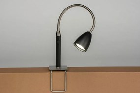 Stolní designová lampa s klipem Nicolette Black