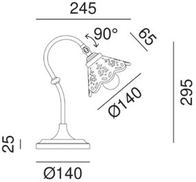 Il Fanale Rustikální stolní lampa FIOR DI PIZZO