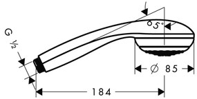 Hansgrohe Crometta 85 - Ruční sprcha 1jet, chrom 28585000