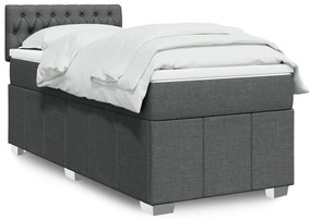 Box spring postel s matrací tmavě šedá 90x190 cm textil 3286931