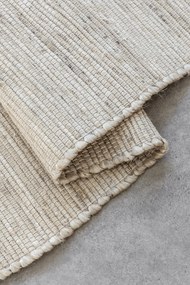 Hanse Home, Kusový koberec Handloom 105960 Dhaka Ivory White, 80x150, bílá, chodba / předsíň
