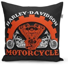 Sablio Polštář Harley-Davidson motor Černé pozadí - 60x60 cm