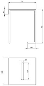 Deante Mokko příslušenství, taburetka-stolek koupelnový, černá matná, ADM_N51T