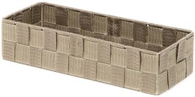 Úložný organizér do zásuvky Compactor TEX - košík L, 30 x 12 x 7 cm, Taupe (šedo-béžový)