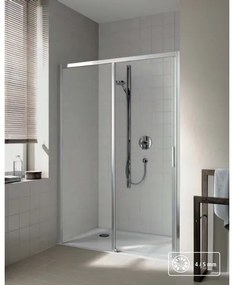 Kermi Cada XS Sprchové bezbariérové dveře 160 cm, 2-dílné, levé, stříbrná CKD2L16020VPK
