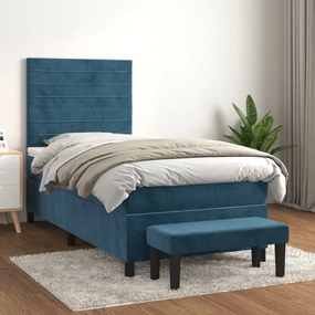vidaXL Box spring postel s matrací 80 x 200 cm samet [3137869] Barva: Růžová