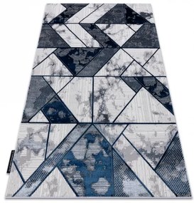 Moderní koberec DE LUXE 632 Geometrický Strukturální krém / tmavě m velikost 240x340 cm | krásné koberce cz