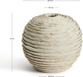 Krémová keramická ručně vyrobená váza (výška 21 cm) Evania – Kave Home