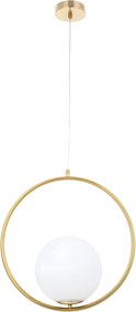 Toolight Toolight, stropní lampa visící skleněná koule z bílého zlata G109-1W Gold, OSW-09734