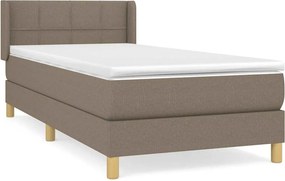 Box spring postel s matrací taupe 100 x 200 cm textil 3130253