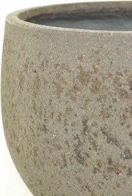Kulatý květináč RAFIOT, vláknocement, 40x34 cm, šedý