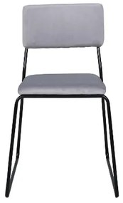 Kenth jídelní židle světle šedý samet