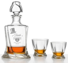 Dekorant Bohemia Crystal křišťálový whisky set s gravírováním ON NESTÁRNE 1+2