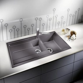 Blanco Metra 6 S, silgranitový dřez 1000x500x190 mm, 1,5-komorový, černá, BLA-525927
