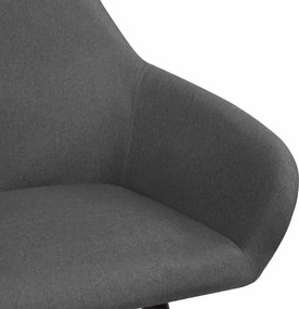 Jídelní židle 2 ks tmavě šedé textil 283460