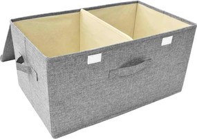 Úložný box textil 50 x 30 x 25 cm šedý 332914