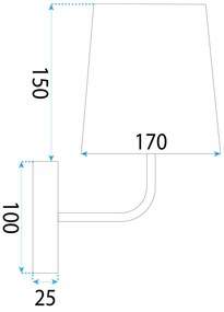 Toolight Nástěnné osvětlení Retro APP1612-1W black
