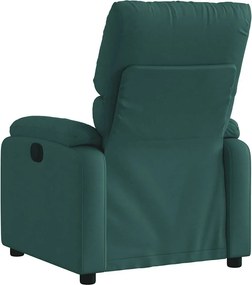 Elektrické polohovací křeslo tmavě zelené textil 3204806