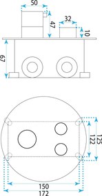 Rea Lungo Diamond, podomítková sprchová souprava s termostatickou baterií + BOX, REA-P6967