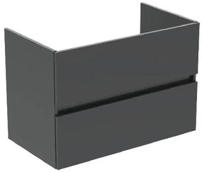 Ideal Standard Eurovit - Umyvadlová skříňka, 55x80x44 cm, 2 zásuvky, lesklá šedá R0263TI