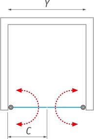 Roltechnik Outlet Dvoukřídlé sprchové dveře LZCN2 pro instalaci do niky - bez vaničky Varianta: šířka: 100 cm, orientace: UNI - (LZCN2 - 230-1000000-00-02), Barva profilů a typ výplně: profily: brillant, výplň: transparent