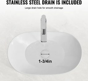 Moderní keramické umyvadlo 59,2 × 36,1 cm Koupelnová mísa na umyvadlo