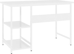 PC stůl bílý 105 x 50 x 72 cm MDF a kov 20551