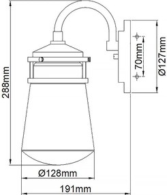 Světlo na fasádu Elstead LYNDON IP44 1×E27 hnědá barva 29 cm