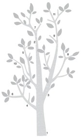 Samolepka na zeď Strom šedý Patina