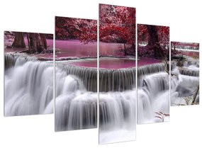 Obraz podzimních vodopádů (150x105 cm)