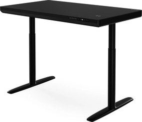 Elektrický psací stůl sit-stand se zásuvkou a bezdrátovou nabíječkou Qi černý, 1200 mm: ELLIS