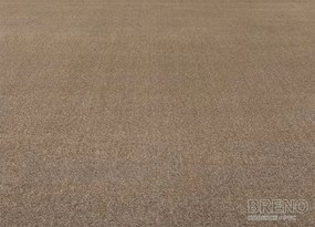 Breno Metrážový koberec DUBLIN PLAIN 41 hnědý, šíře 400 cm, Hnědá