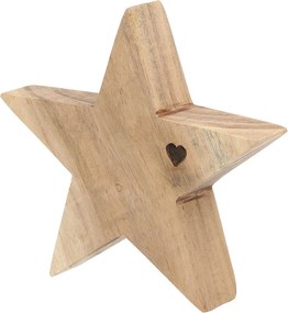 Dekorace Wooden Star I 15x4x15 cm