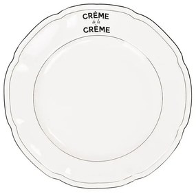 Krémový porcelánový jídelní talíř Crème de la Crème - Ø 26*1,5 cm