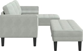 Set pohovek 2 ks Světle šedá Polyester 3329264