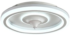 Bílé LED stropní svítidlo na dálkové ovládání/s ventilátorem Alan – SULION