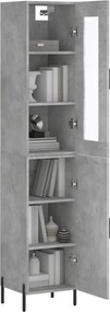 Skříň highboard betonově šedá 34,5x34x180 cm kompozitní dřevo 3199181