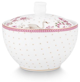 Pip Studio Jolie Dots Gold cukřenka 300ml, růžová (Porcelánová cukřenka)