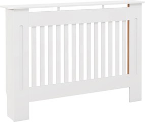 HOMCOM Kryt Radiátoru Moderní Kryt Radiátoru z MDF pro Obývací Pokoj a Ložnici 112x19x81cm Bílý