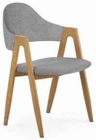 Jídelní židle Justin, šedá / dub medový