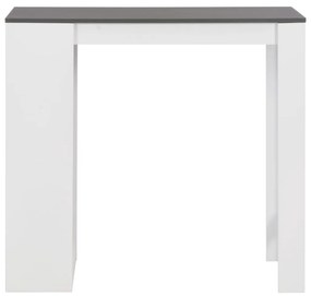 vidaXL 280216 Marketos Bar Table with Shelf White 110x50x103 cm