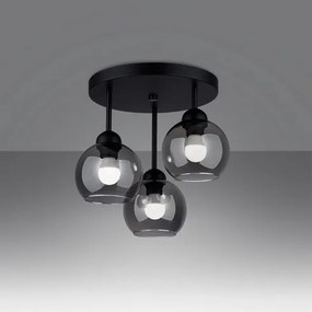 Lustr SOLLUX ALINO 3 černý E27 3x60W bez žárovky SL.1140