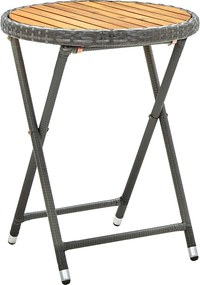Zahradní bistro set 3 ks Šedá polyratan 3334968