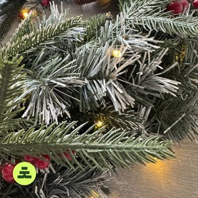 Vánoční Věnec Zasněžený Zdobený 50 LED