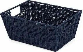 Compactor ETNA Ručně pletený úložný košík modrá / 31 x 24 x 14 cm