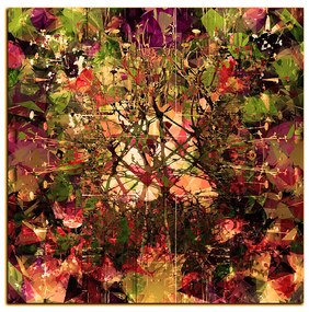 Obraz na plátně - Květinové grungy pozadí - čtverec 3108FA (50x50 cm)