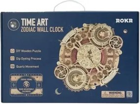 RoboTime 3D dřevěné mechanické puzzle Hodiny s kalendářem / od 14 let