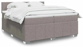 Box spring postel s matrací taupe 200x200 cm textil 3289472
