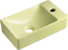 Sapho Small - Umývátko Margitha 38x22 cm, bez přepadu, otvor pro baterii, pistáciová MGT38223